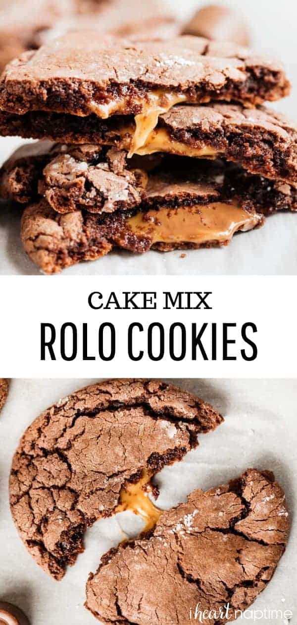 EASY Rolo Cookies with Cake Mix - I Heart Naptime