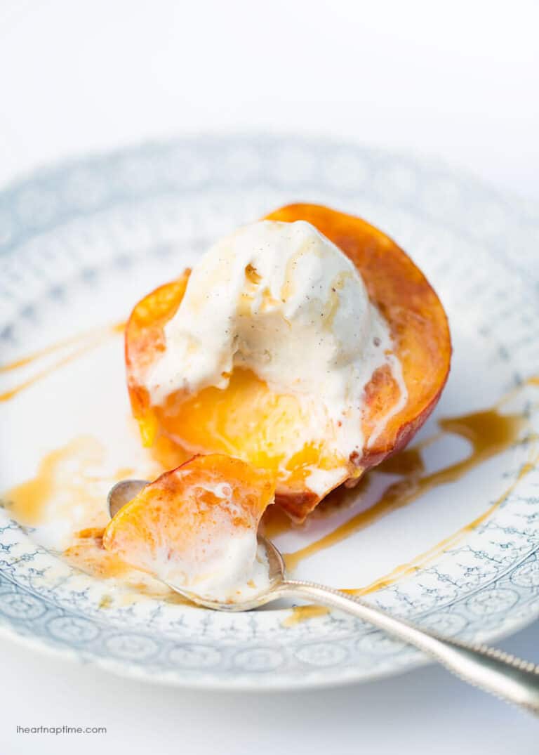 Easy Baked Peaches - I Heart Naptime