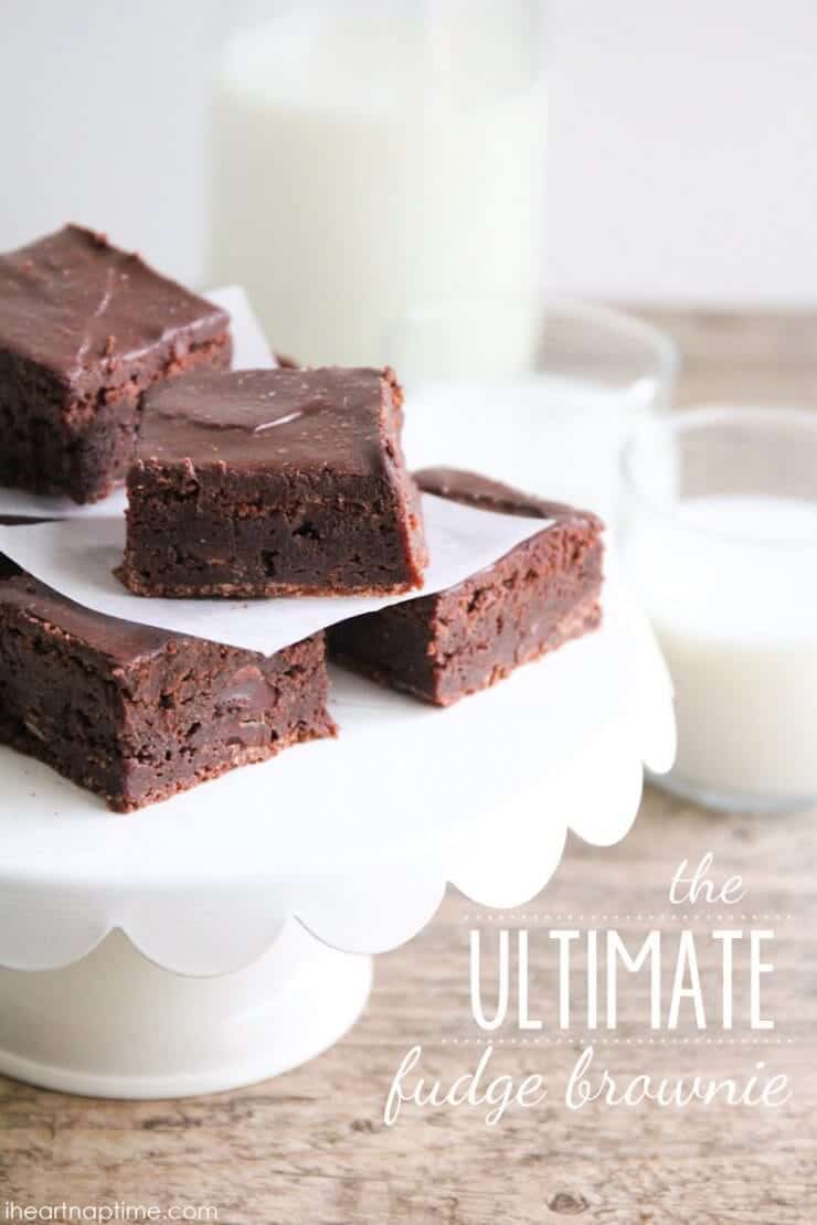 Ultimate Fudge Frosted Brownies - I Heart Naptime