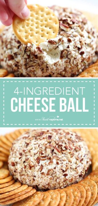 4-Ingredient Classic Cheese Ball Recipe - I Heart Naptime