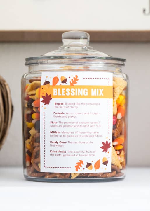 EASY Thanksgiving blessing mix FREE printable - I Heart Naptime