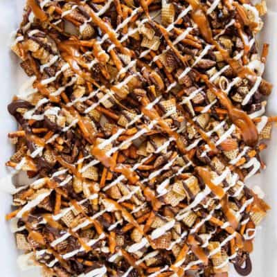 Turtle Chex Party Mix (with Football Almonds) - I Heart Naptime