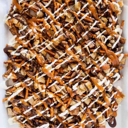 Turtle Chex Party Mix (with Football Almonds) - I Heart Naptime