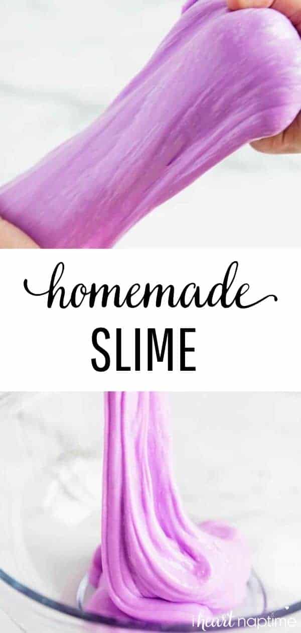 The EASIEST Homemade Slime Recipe (3-Ingredients!) - I Heart Naptime