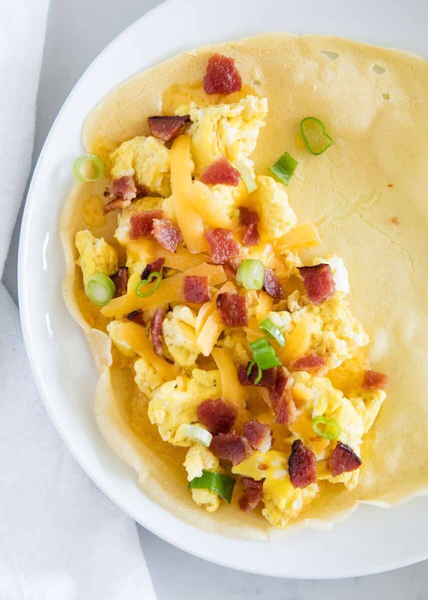 Savory Breakfast Crepes (made in the blender!) - I Heart Naptime