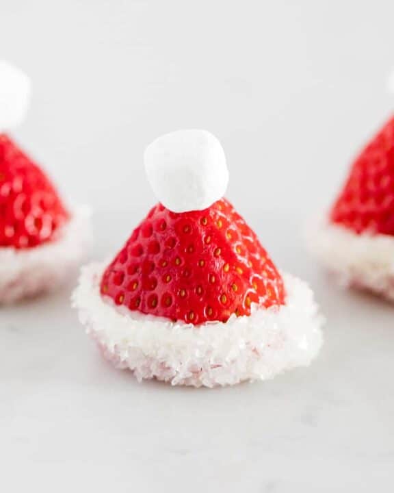 Strawberry Santa Hat Brownie Bites - I Heart Naptime
