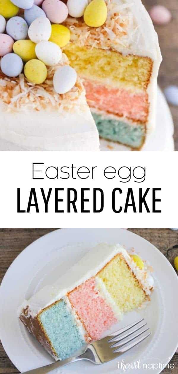 Layered Easter Egg Cake - I Heart Naptime