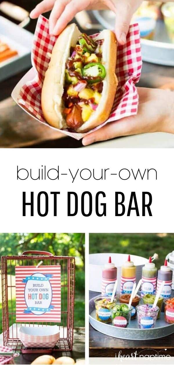 Hot Dog Toppings Bar (w/ free printables!) - I Heart Naptime