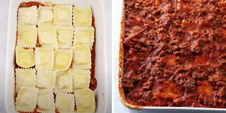 Cheesy Baked Beef Ravioli - I Heart Naptime