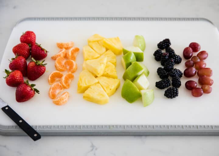 EASY Rainbow Fruit Kabobs - I Heart Naptime