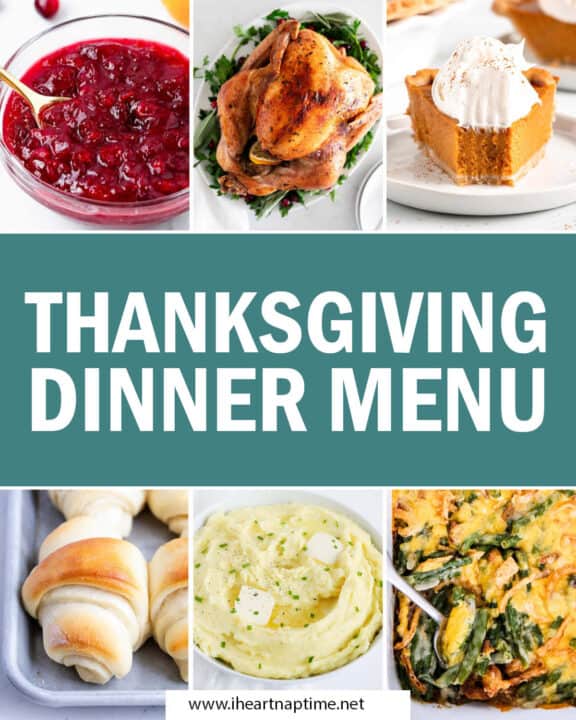 Thanksgiving Menu (w/ FREE menu template) - I Heart Naptime