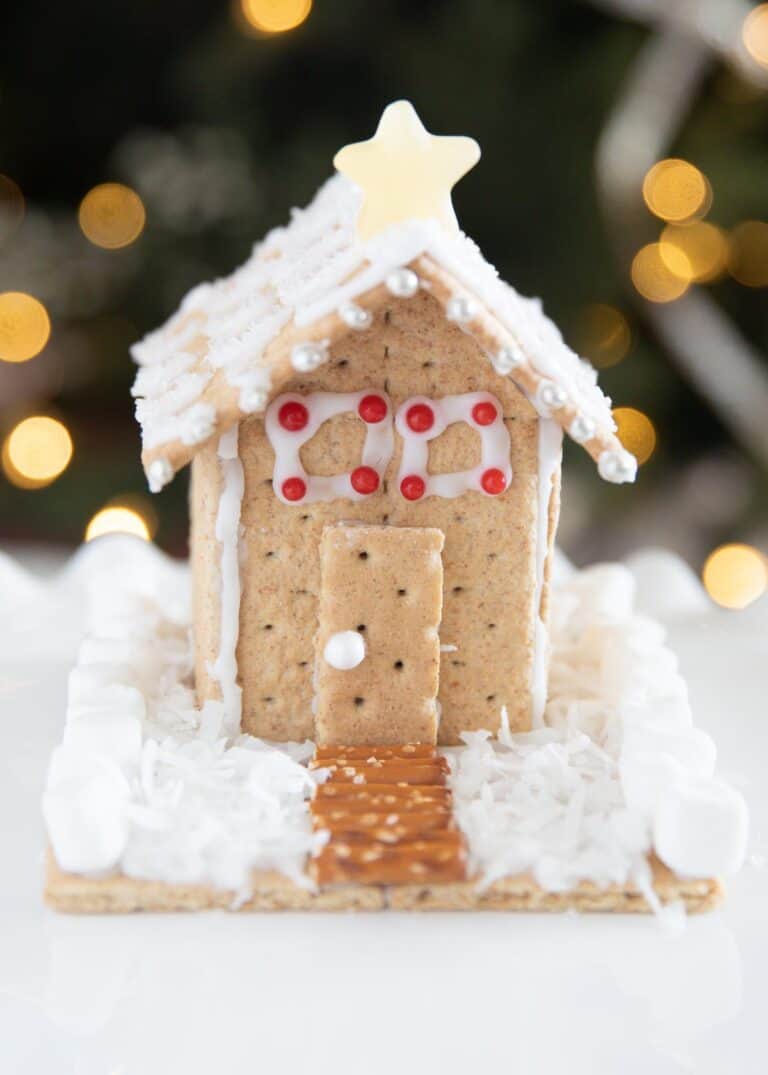 Easy Graham Cracker Gingerbread House - I Heart Naptime