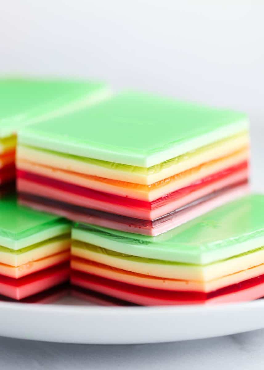 Layered Rainbow Jello Recipe - I Heart Naptime