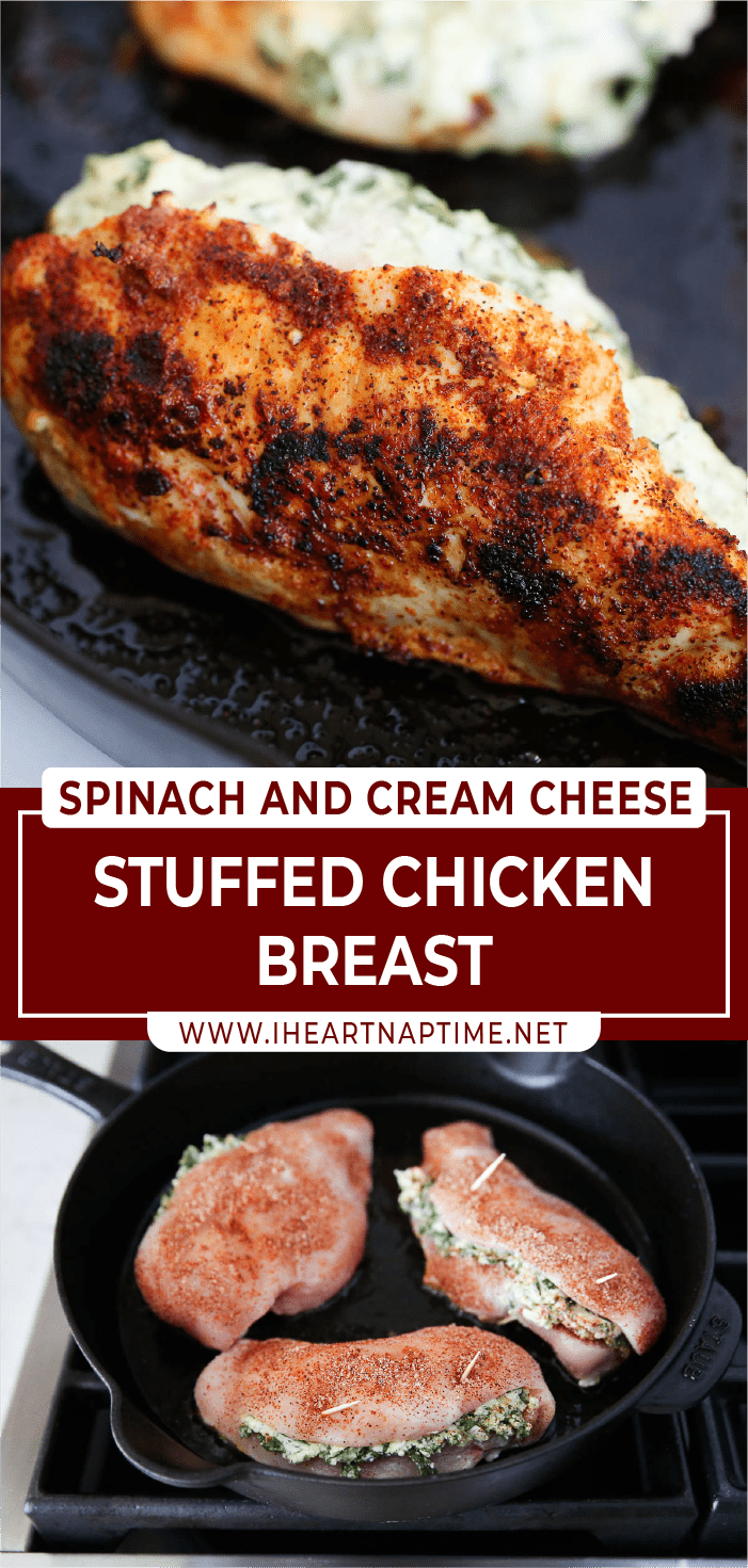 Spinach and Cream Cheese Stuffed Chicken Breast - I Heart Naptime