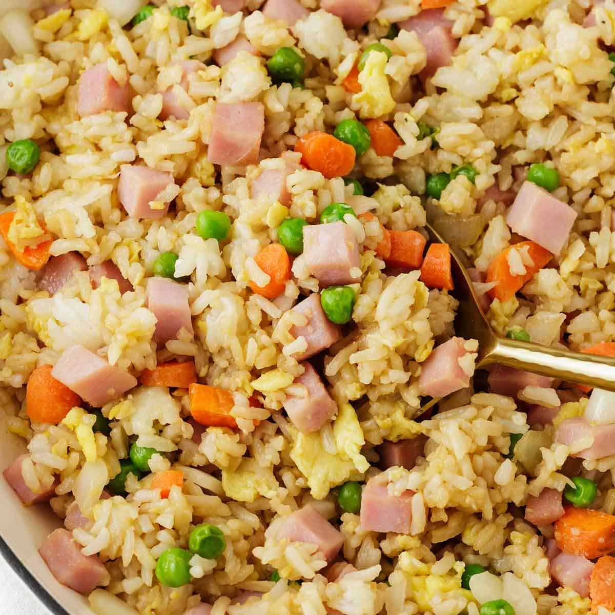Easy Ham Fried Rice - I Heart Naptime