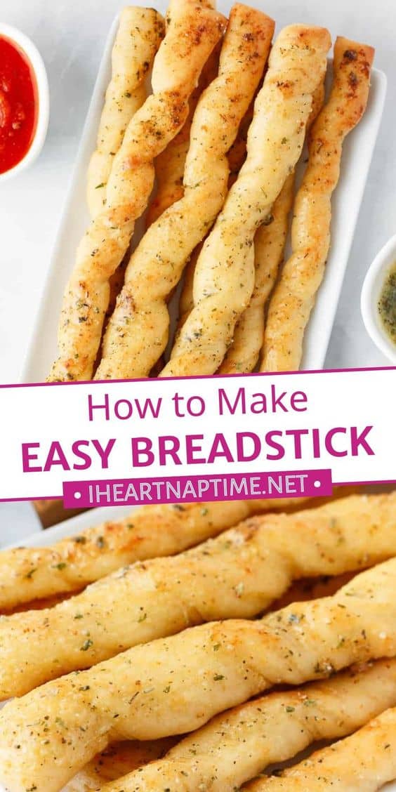 Easy Homemade Breadstick Recipe - I Heart Naptime