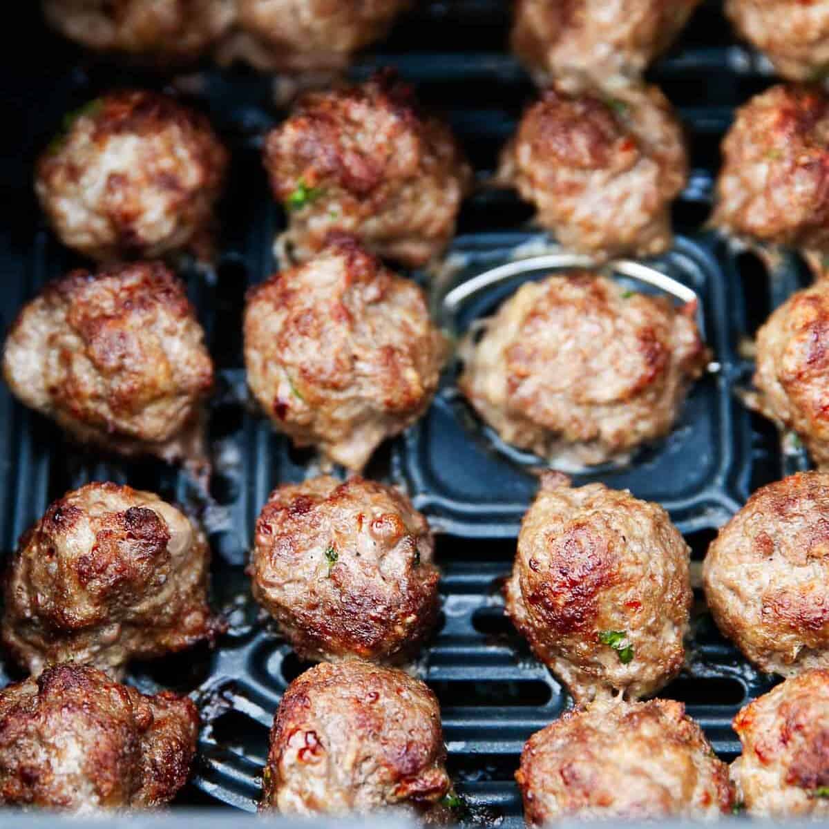 Easy Air Fryer Meatballs - I Heart Naptime