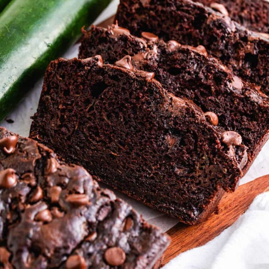 Chocolate Chocolate Chip Zucchini Bread - I Heart Naptime