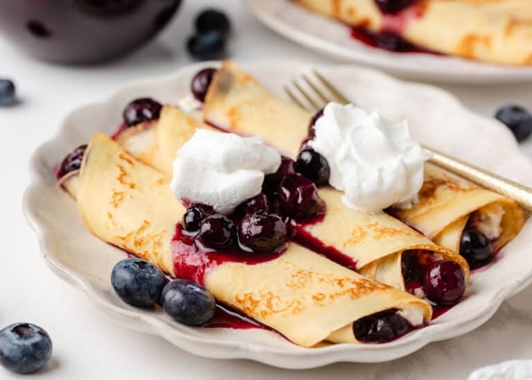 Fresh Blueberry Crepes - I Heart Naptime