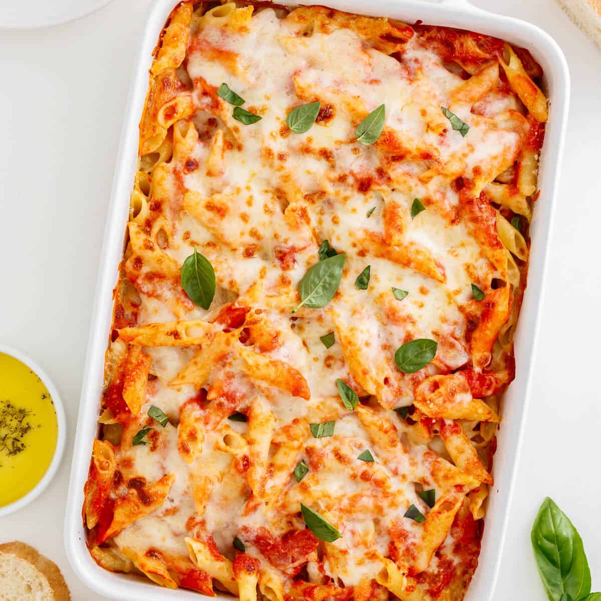 Easy Baked Mostaccioli - I Heart Naptime