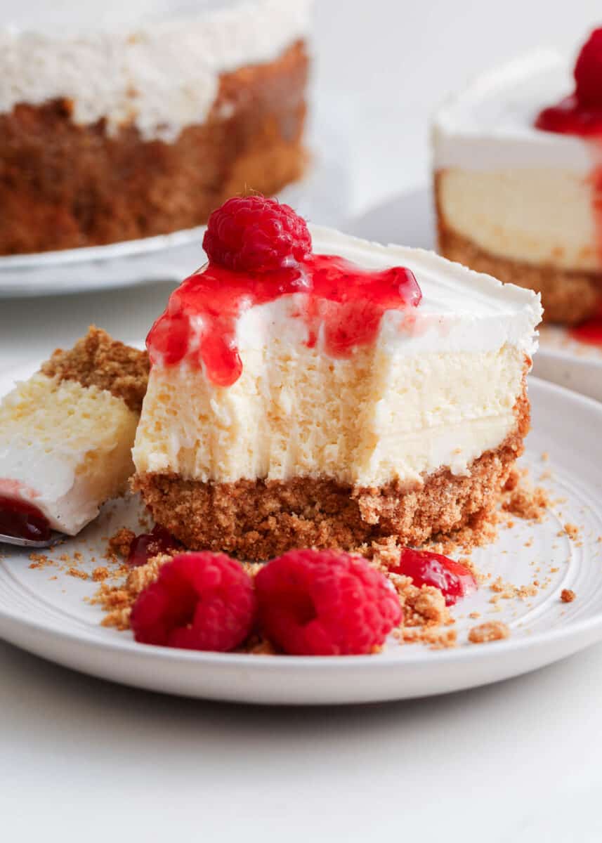 Best Cheesecake with Sour Cream Topping - I Heart Naptime
