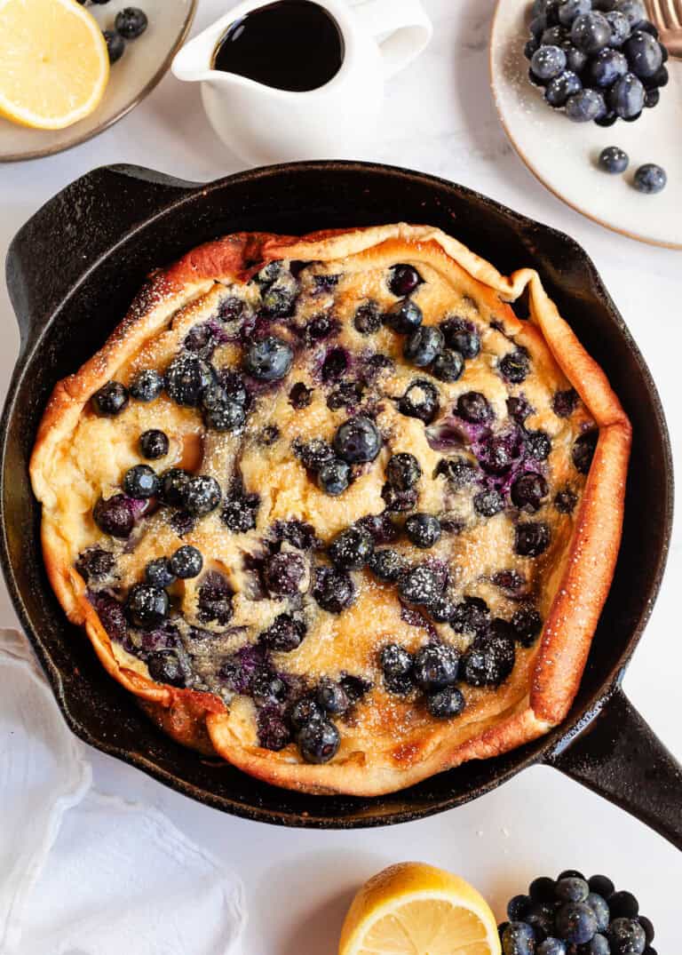 Lemon Blueberry Dutch Baby - I Heart Naptime