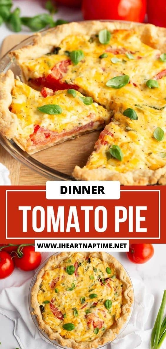 Southern Tomato Pie with Basil - I Heart Naptime