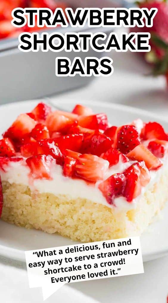 Strawberry Shortcake Bars - I Heart Naptime