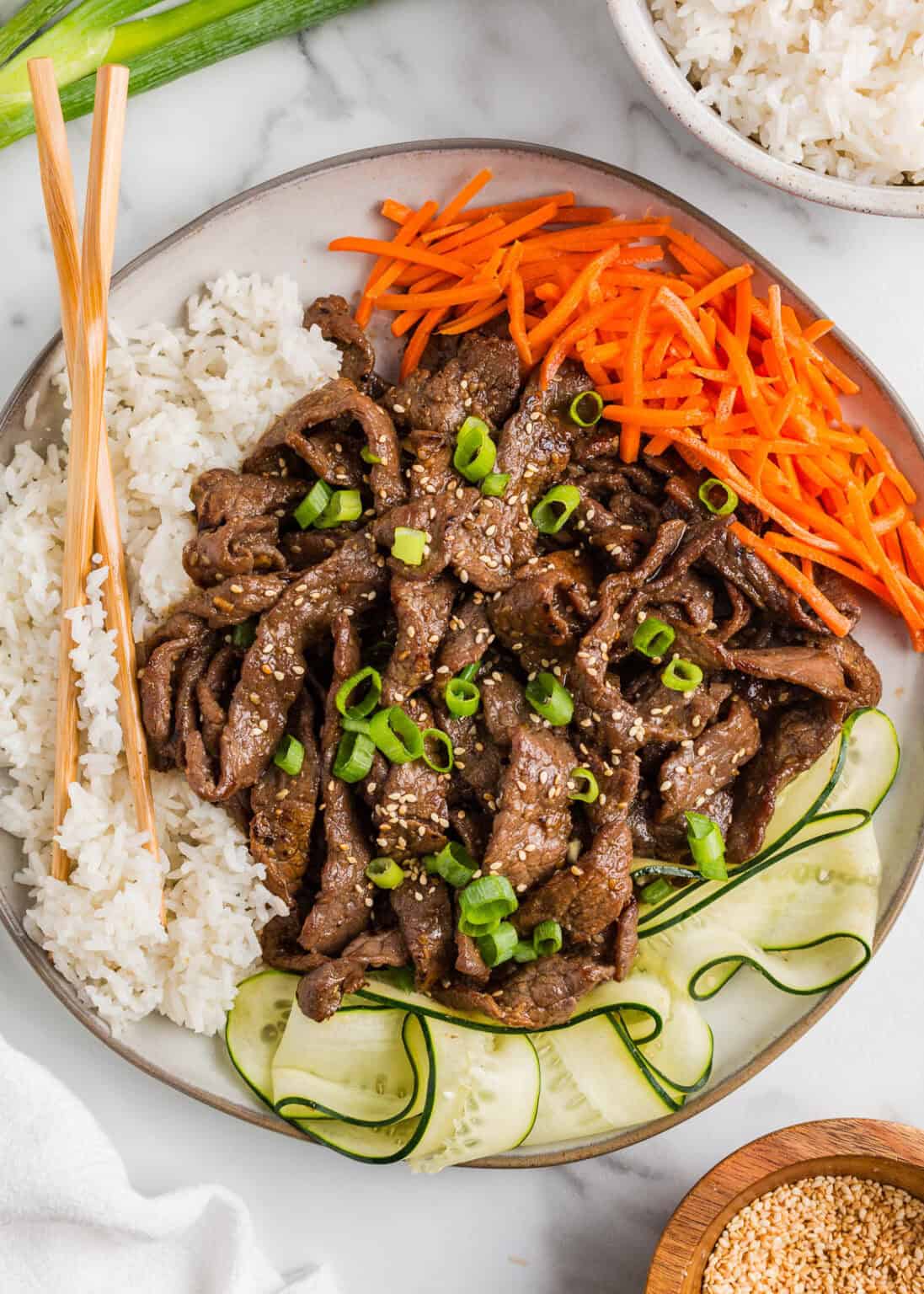 Easy Beef Bulgogi Bowls - I Heart Naptime