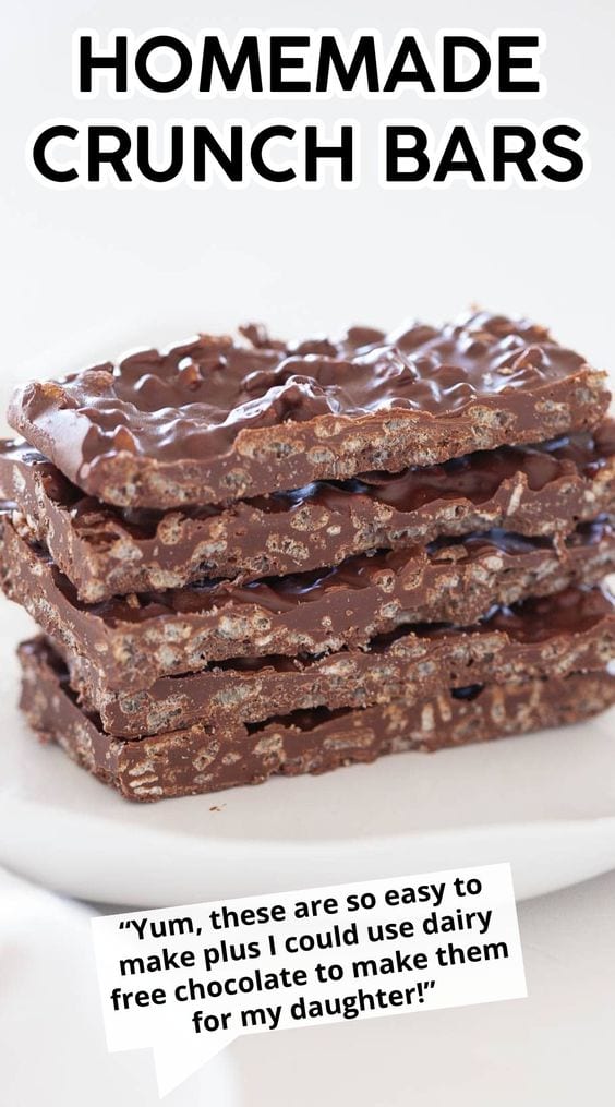 Homemade Crunch Bars - I Heart Naptime