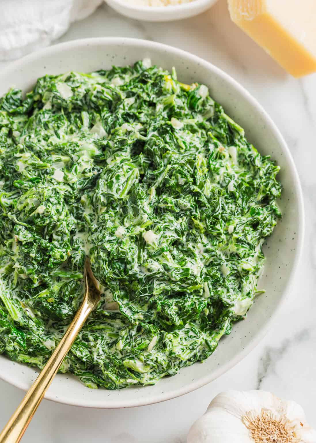 Quick and Easy Creamed Spinach - I Heart Naptime