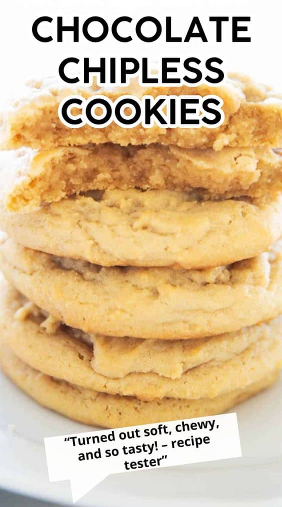 Soft and Chewy Chocolate Chipless Cookies - I Heart Naptime