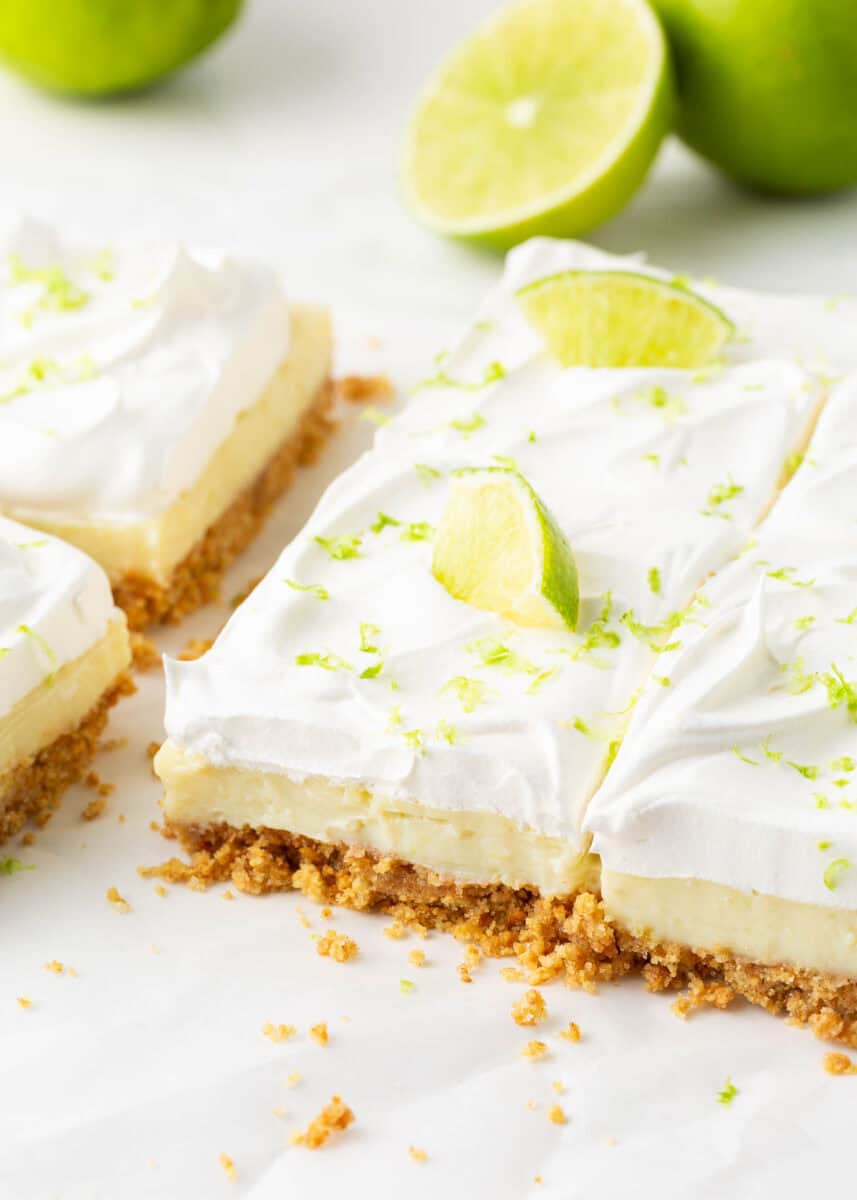 Key Lime Pie Bars with Graham Cracker Crust - I Heart Naptime