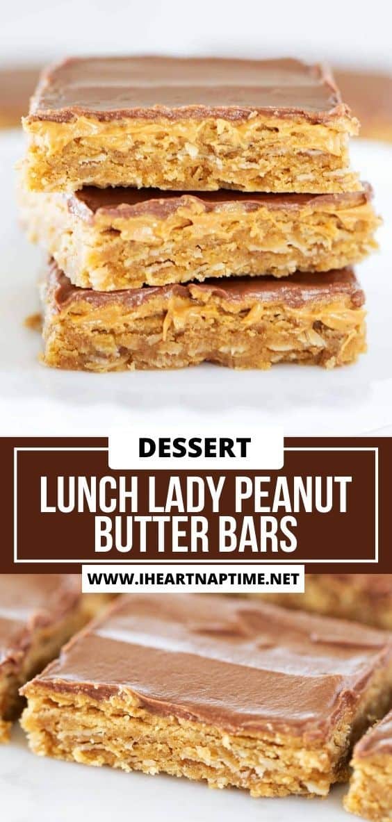 Peanut Butter Lunch Lady Cookie Bars - I Heart Naptime