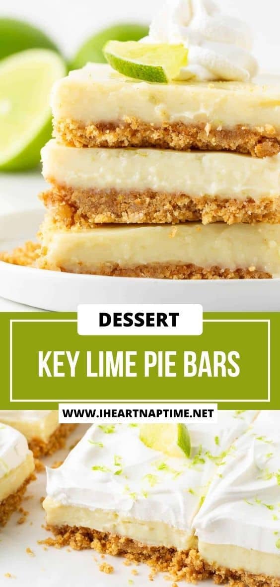 Key Lime Pie Bars with Graham Cracker Crust - I Heart Naptime