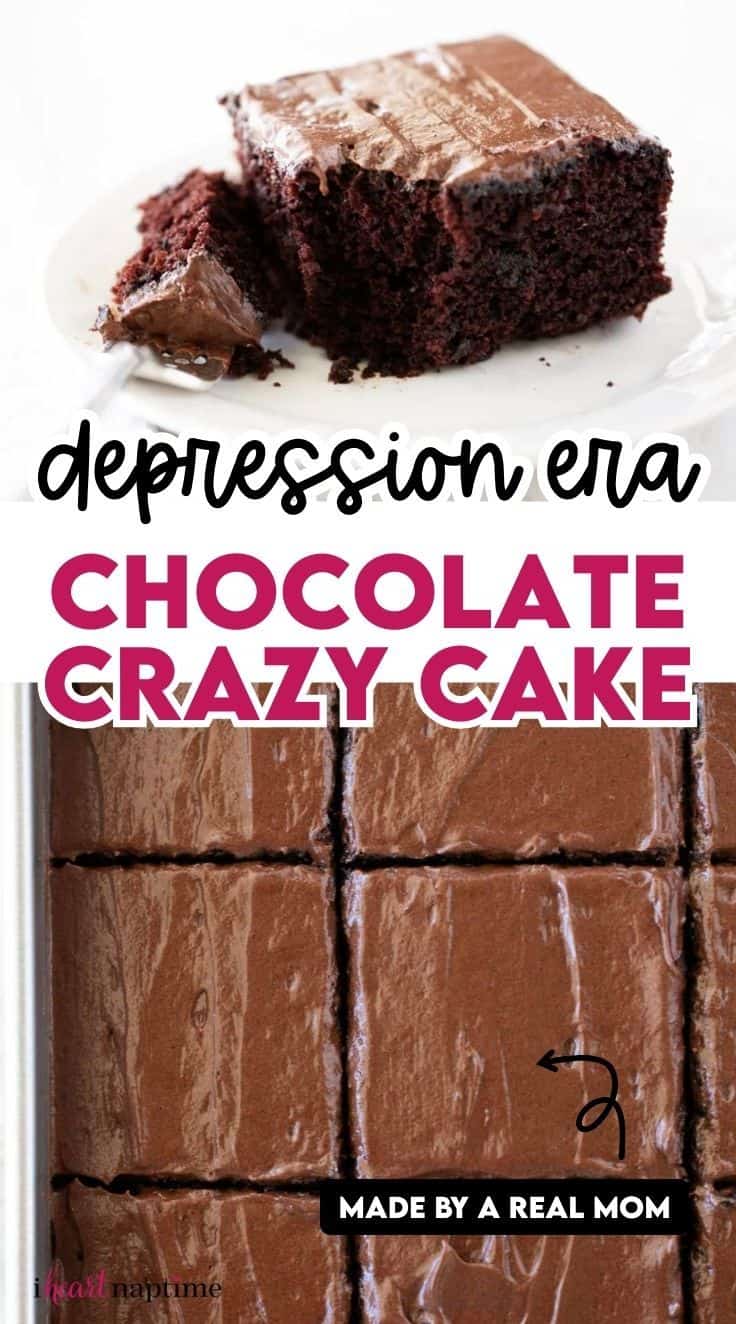 Chocolate Crazy Cake (Wacky Cake) - I Heart Naptime