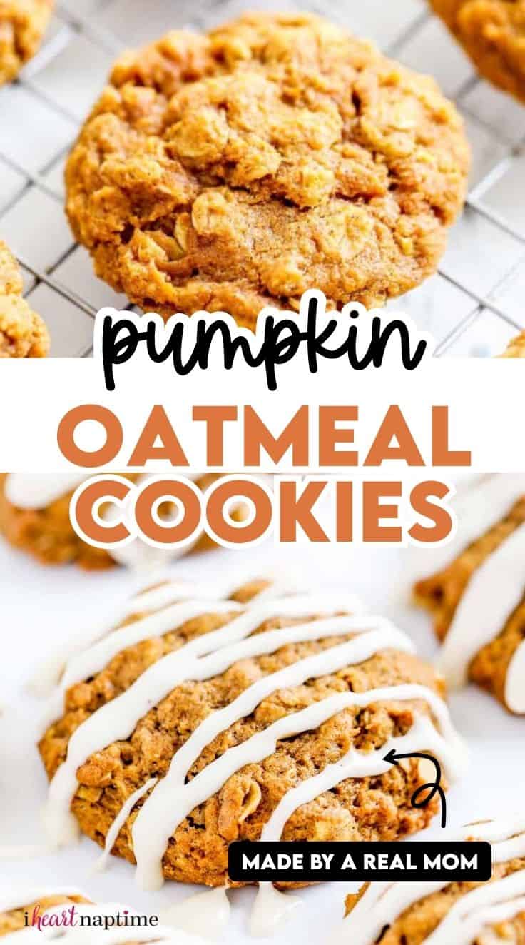 Pumpkin Oatmeal Cookies - I Heart Naptime