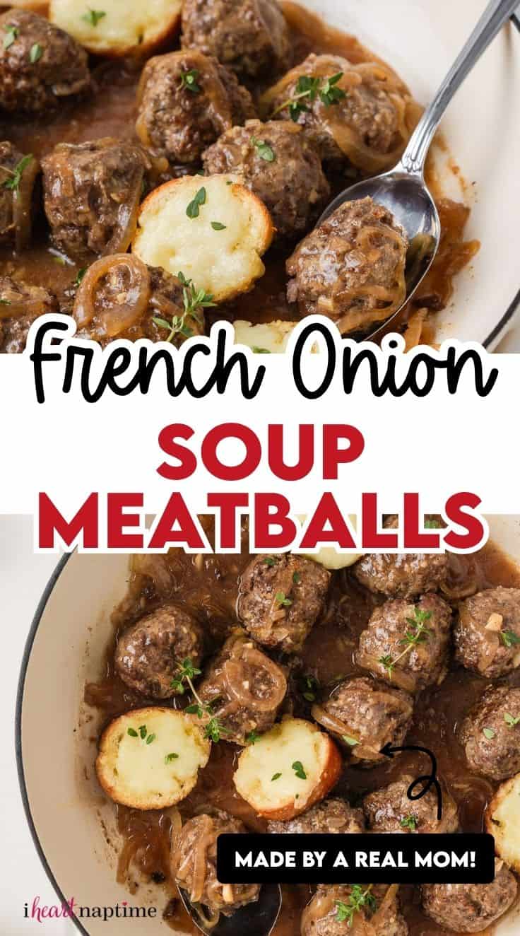 French Onion Meatballs - I Heart Naptime