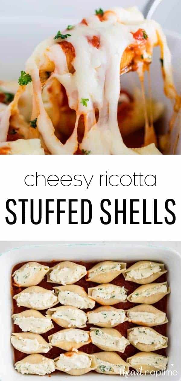 Cheesy Ricotta Stuffed Shells - I Heart Naptime